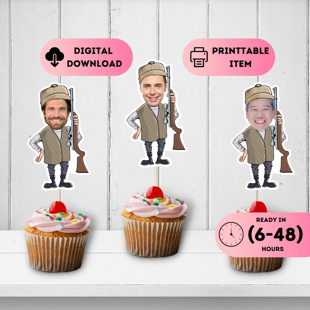 Hunter Face Toppers,slayer Cupcake Toppers,predator Birthday ...