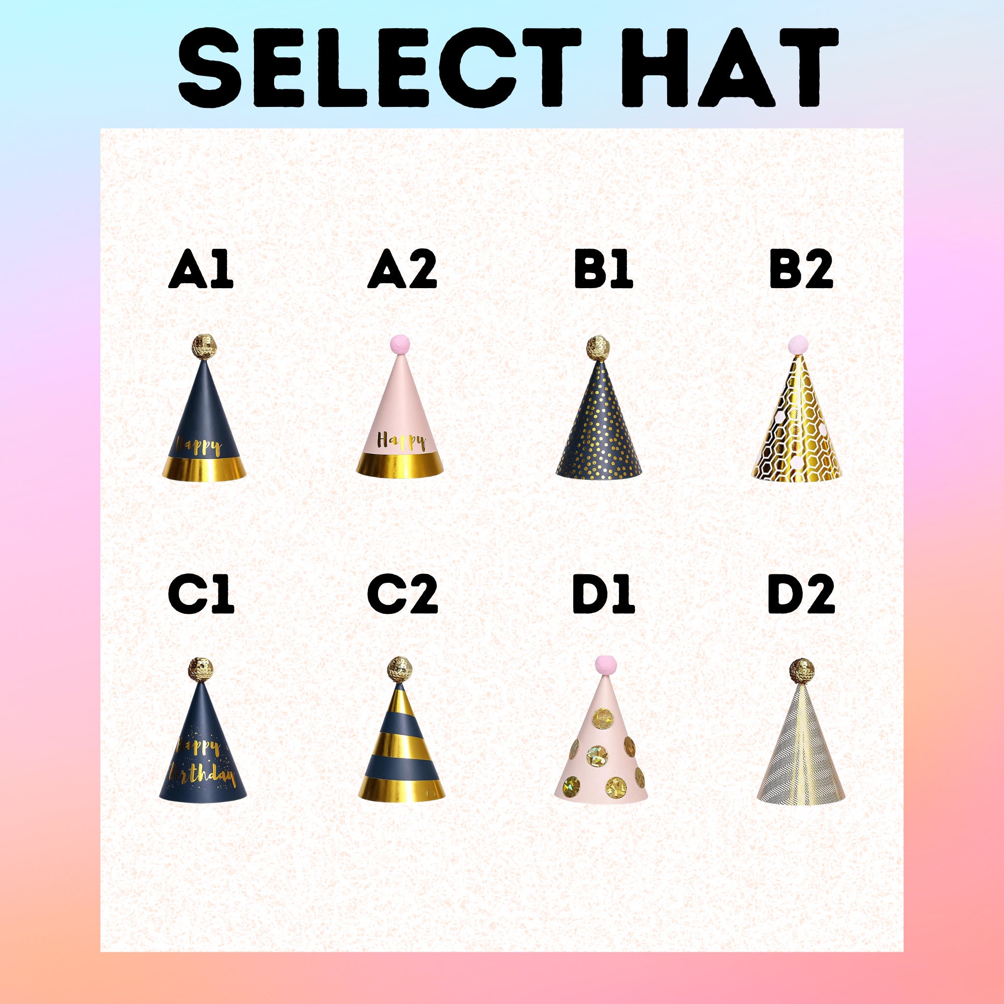 Photo With Party Hat Cupcake Toppers,adult Party Theme,custom Birthday ...