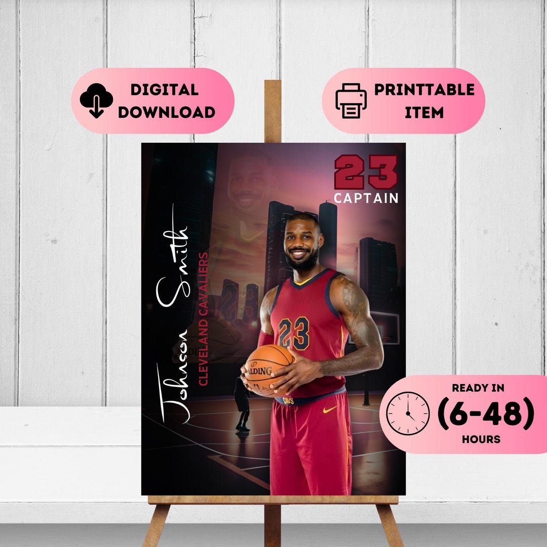 Basketball Birthday Poster,sports Themed Party Table,dark Welcome Photo ...