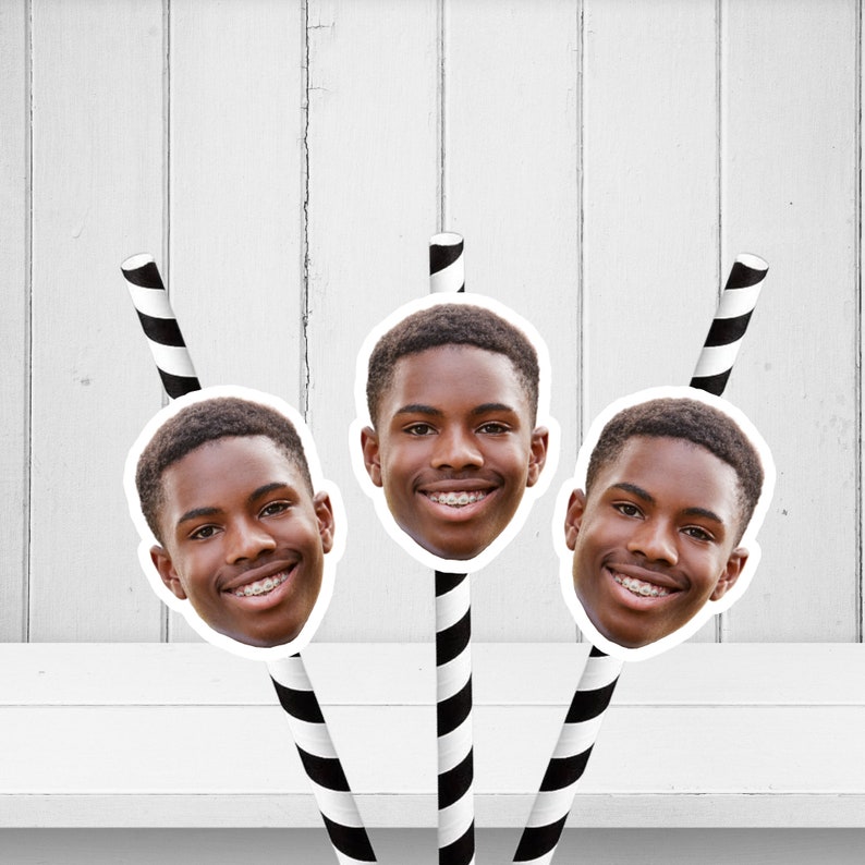Adult Picture Straw,custom Face Swizzle Sticks,birthday Drink Stirrer ...