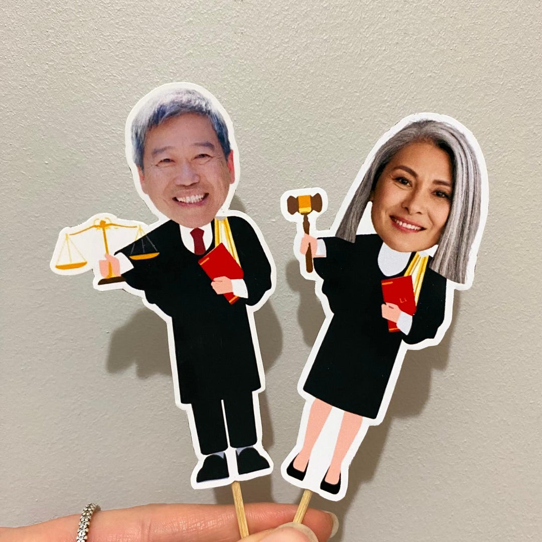 Lawyer Photo Cupcake Toppers,personalized Judge Face Decal,closed Case ...