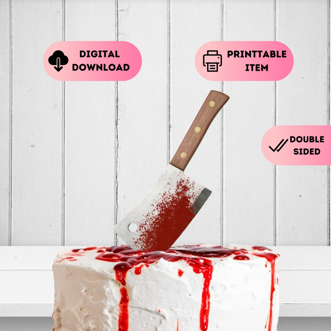Halloween Cleaver Cake Toppers,bloody Hatchet Spooky Decor,horror Party ...