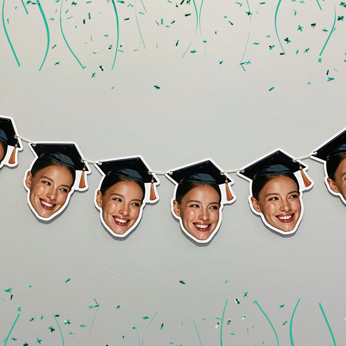Custom Party Hat Face Banner,photo Garland for Birthday,personalized ...