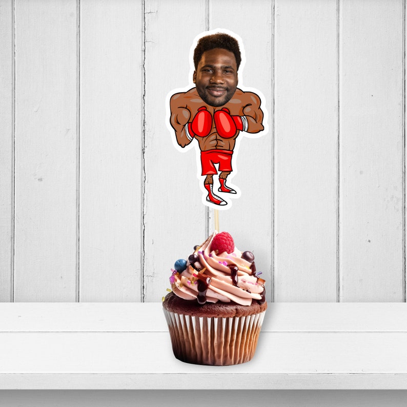 Custom Boxing Face Toppers,boxer Birthday Themed,fighting Party Photo ...