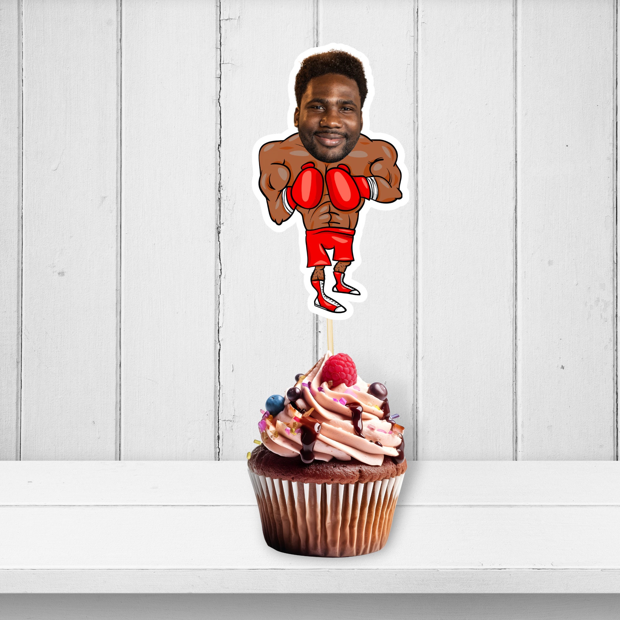 Custom Boxing Face Toppers,boxer Birthday Themed,fighting Party Photo ...