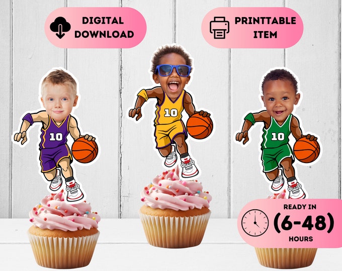 Basketball Shaker Cake Topper, Basketball Birthday Party, Sports Cake ...