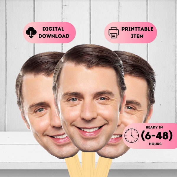 Photo Face on Stick - Etsy