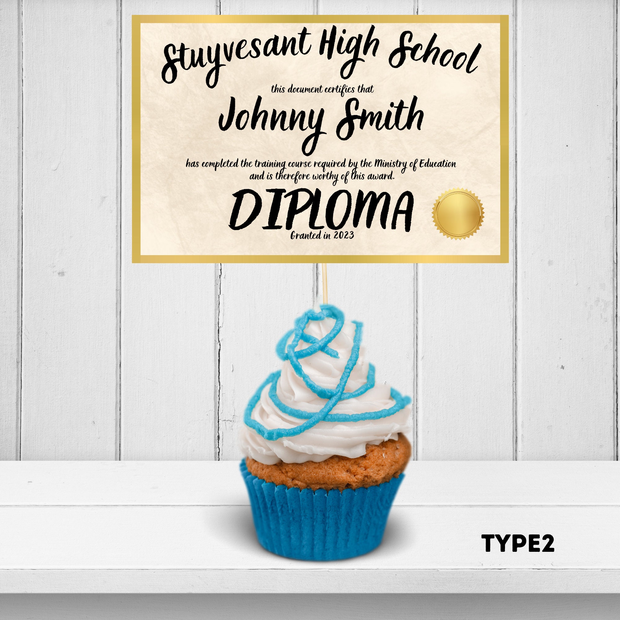 High School Diploma Party,graduation Cupcake Topper,graduation ...