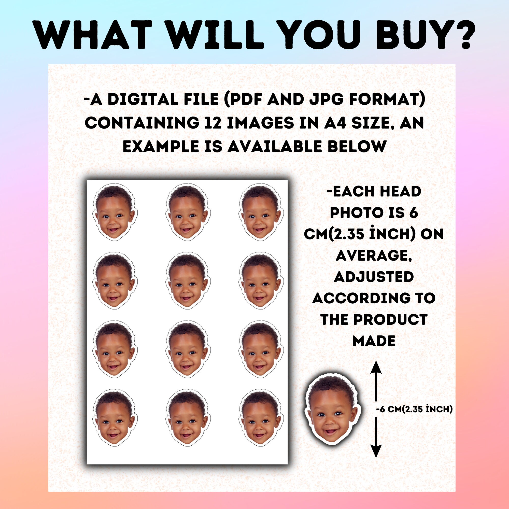 Baby Face Cupcake Toppersfirst Birthday Cake Topperscupcake - Etsy