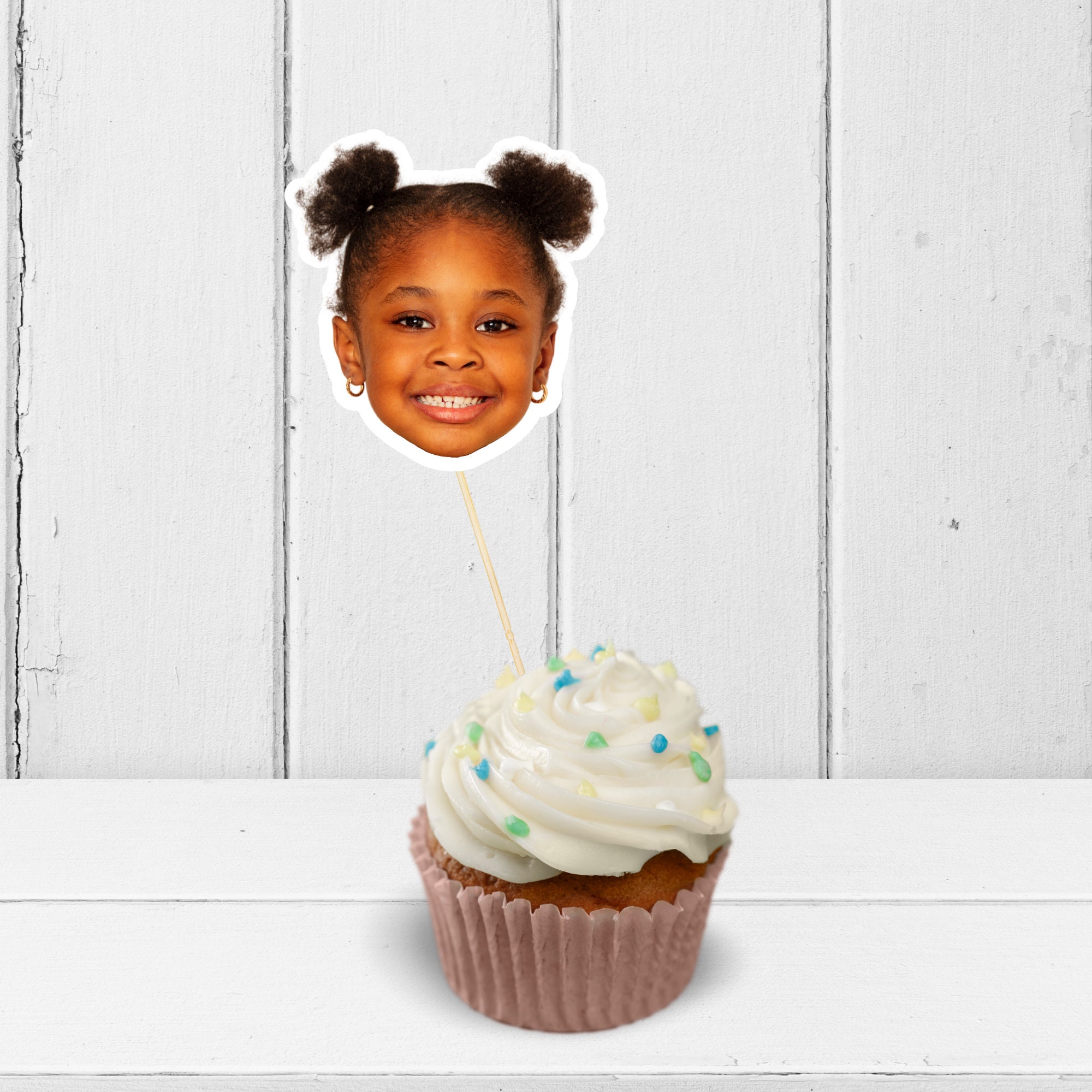 Baby Face Cupcake Toppersfirst Birthday Cake Topperscupcake - Etsy