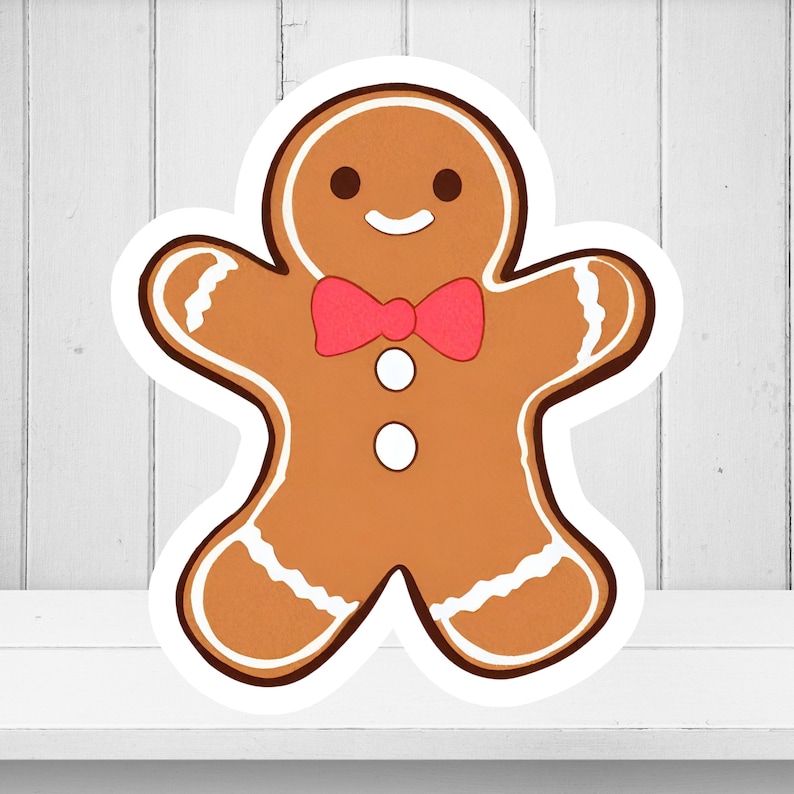 Gingerbread Man Cupcake Toppers,christmas Cake Decal,winter Party Theme ...