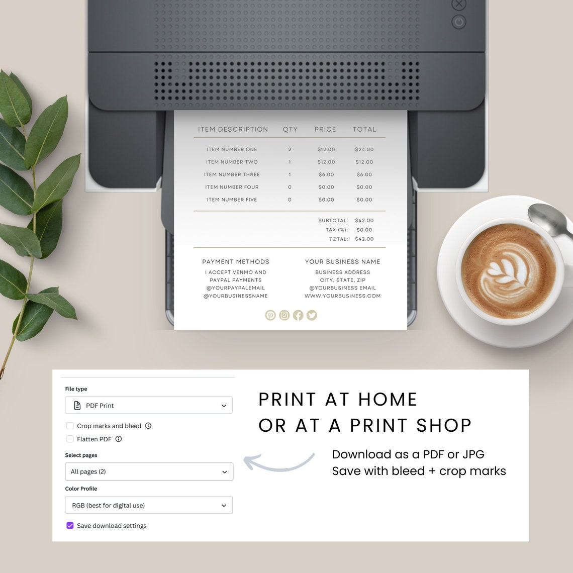 Small Business Thank You Card Retro, Customizable Package Insert Card ...