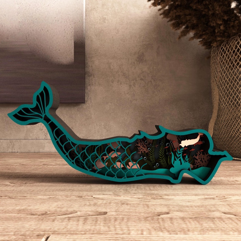 Mermaid SVG - 3D Laser Cut File - Multilayer Art (digital Download) - Etsy