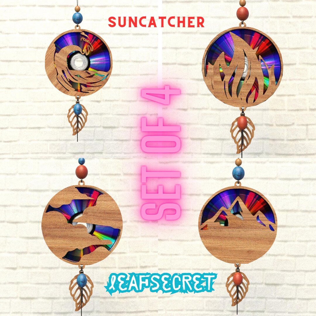Flame Fire Smoke Fog Set of 4 Suncatcher,reflective Cardboard ...