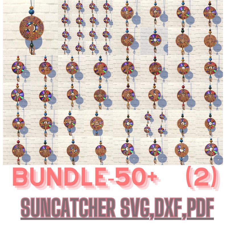Suncatcher SVG Laser Cut File Bundle, Repurposed DVD, CD Template (pdf, Dxf) - Etsy