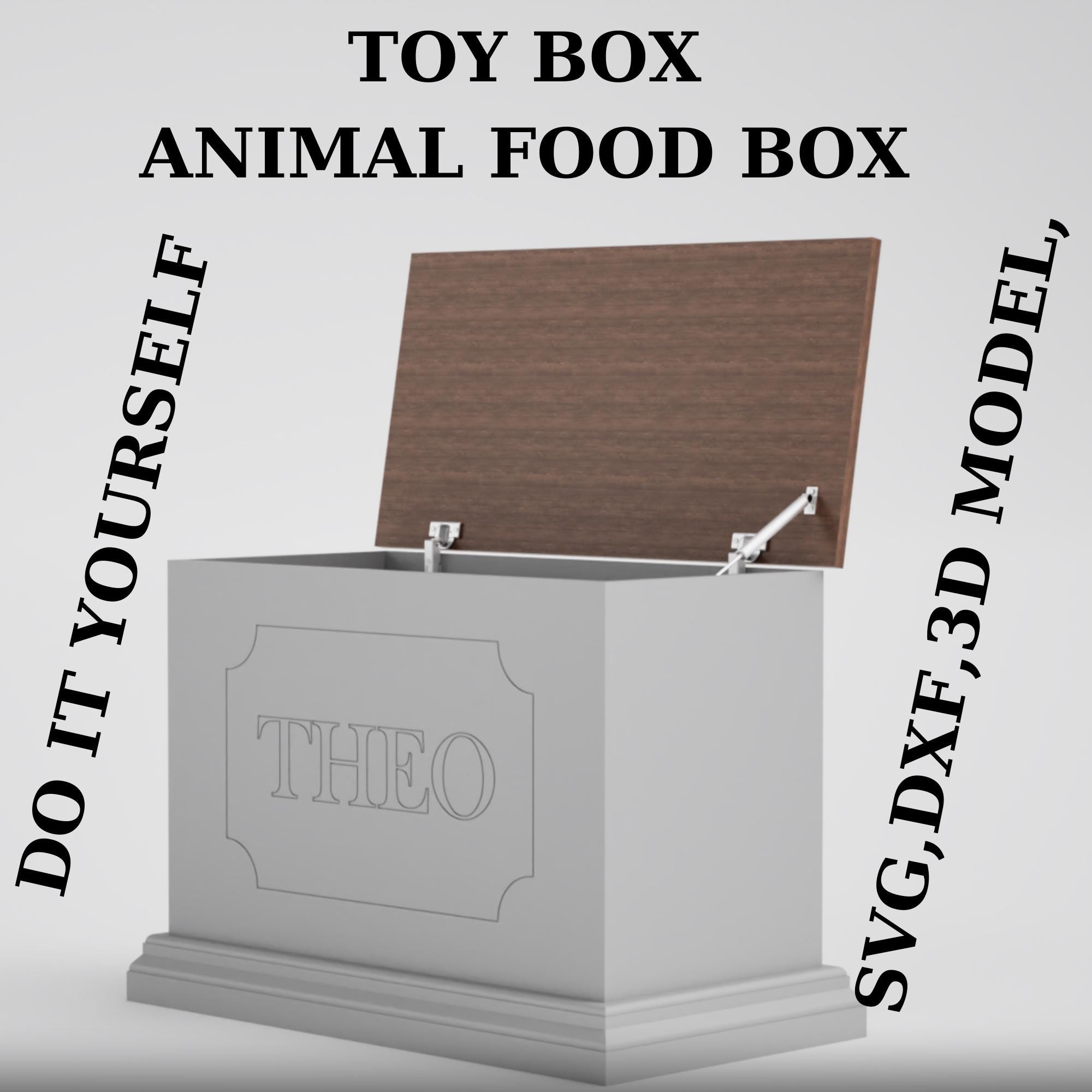 Toy Box,template Plan Food Box,3d Model Stl Format,do It Yourself,svg ...