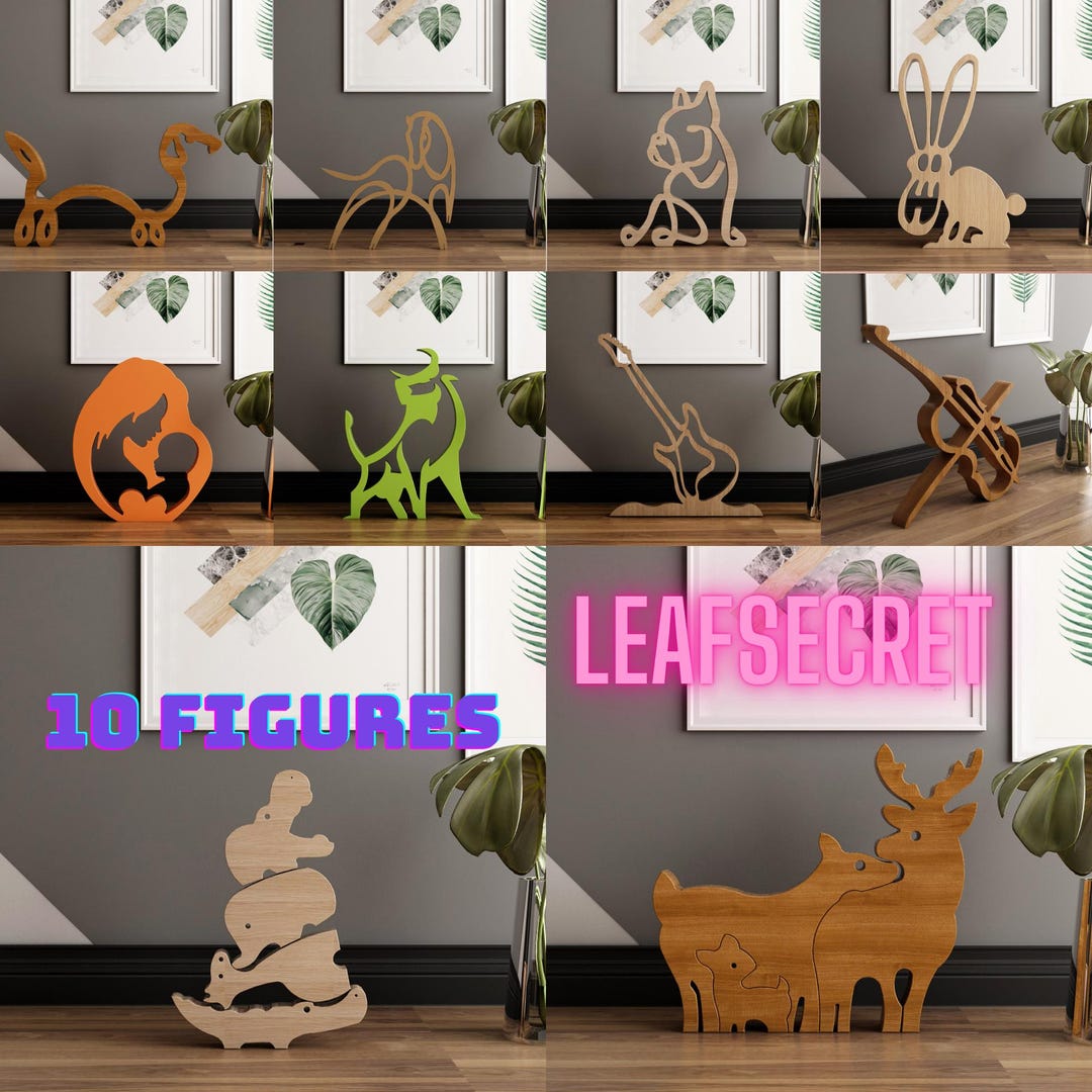 10 Figures Sculpture Bundlecnc Laser Cut Files,lightburn,cricut ...