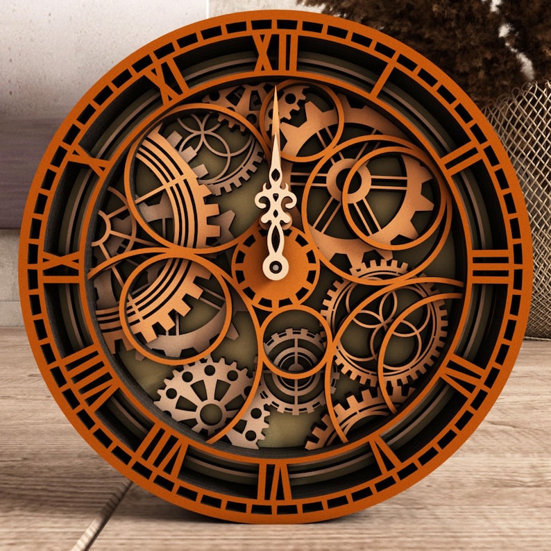 Mandala Wall Clock SVG: Laser Cut Files, Glowforge Ready (digital ...