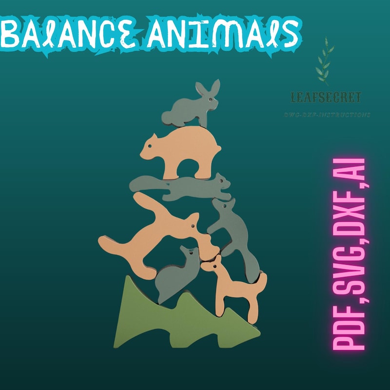 Wooden Animal Balance Toy - Etsy