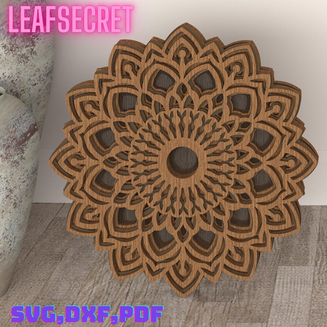 Multilayer-circle Flower Mandala,wall-art Svg,multilayer Cut File,3d ...