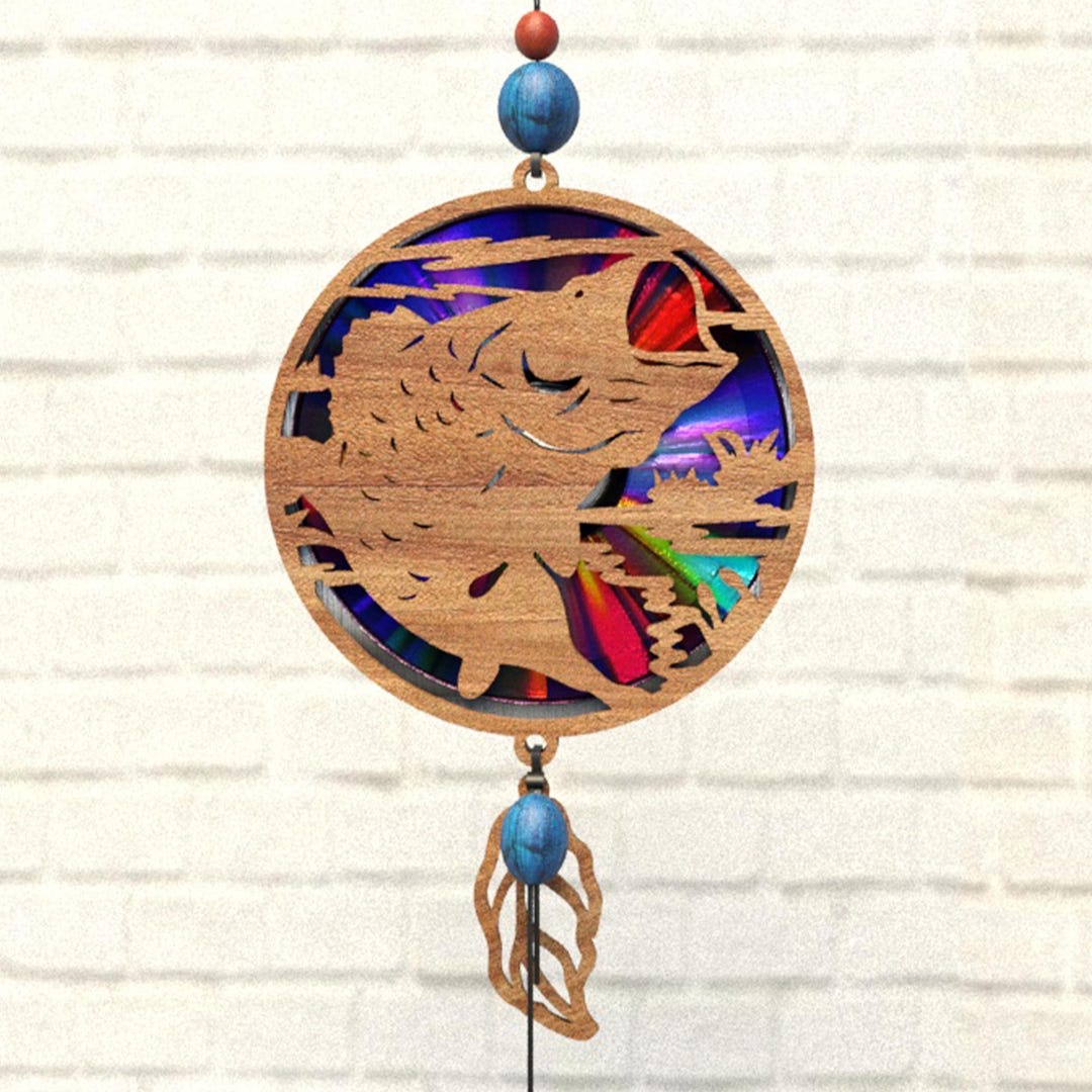 Fish With Open Mouth Animal Svg Suncatcher,reflective Cardboard ...