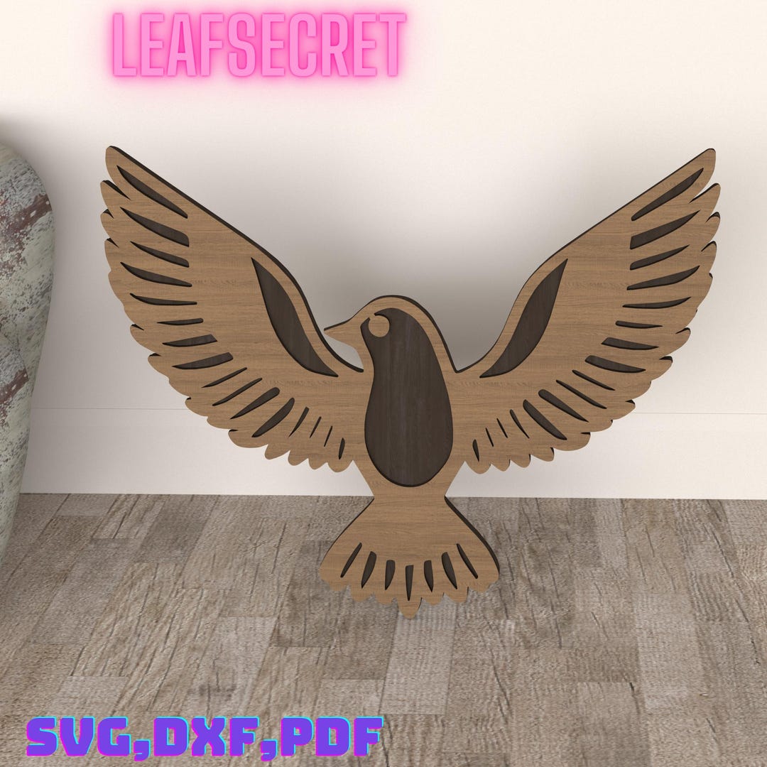 3d-winged Bird Layered Wooden Bird Multilayer,animal,2 Layer,lightburn ...