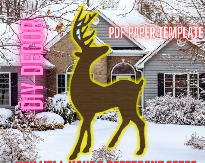 Plantilla de reno hembra de 4 pies cuando esté hecha. Plantillas ...