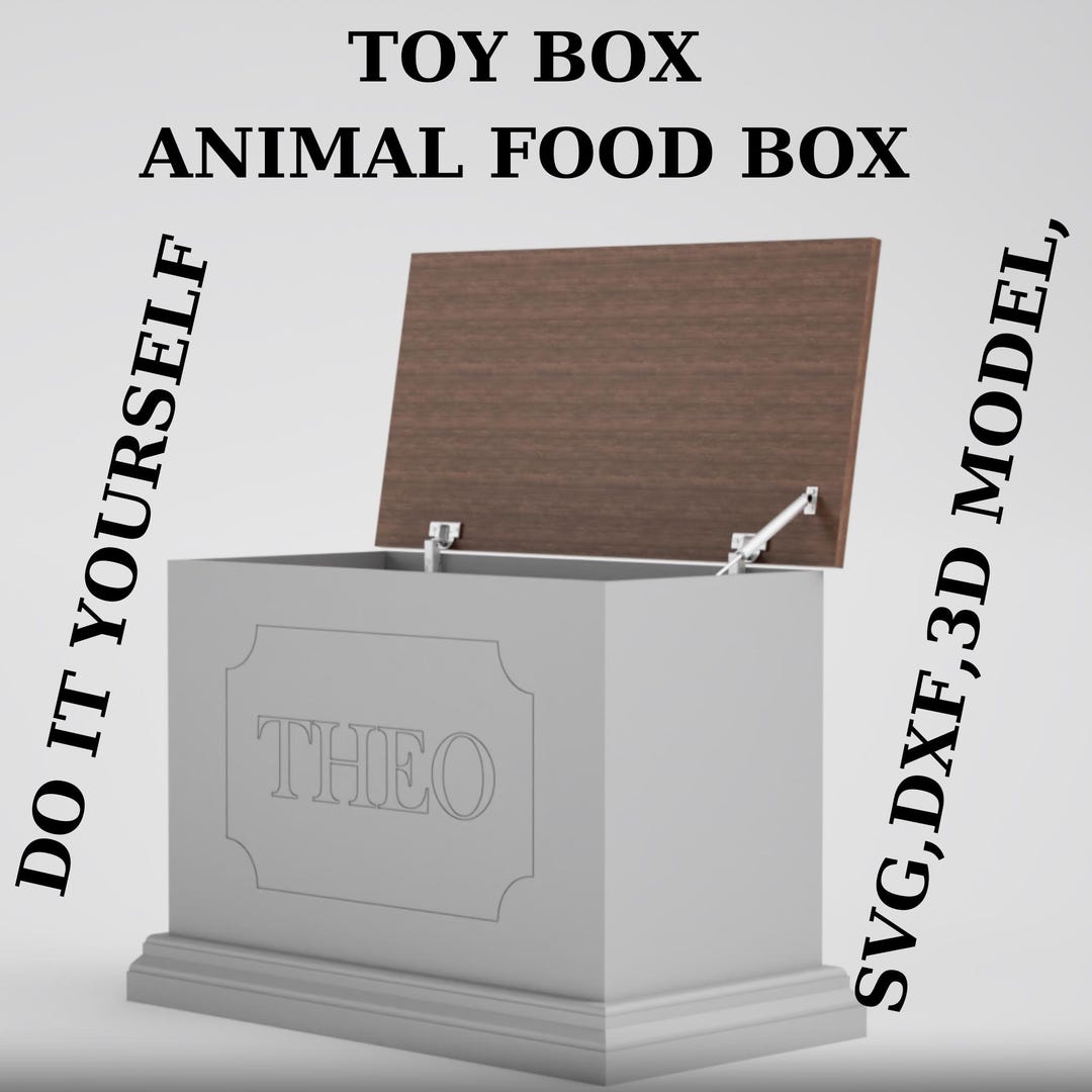 Toy Box,template Plan Food Box,3d Model Stl Format,do It Yourself,svg ...