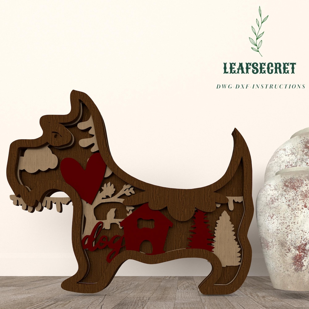 Multilayer Dog Laser Cut File: 5 Layer Mandala, Glowforge SVG, CNC ...