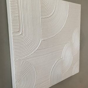 Textured Arch Canvas Painting L Minimalist Plaster Canvas I Plaster ...