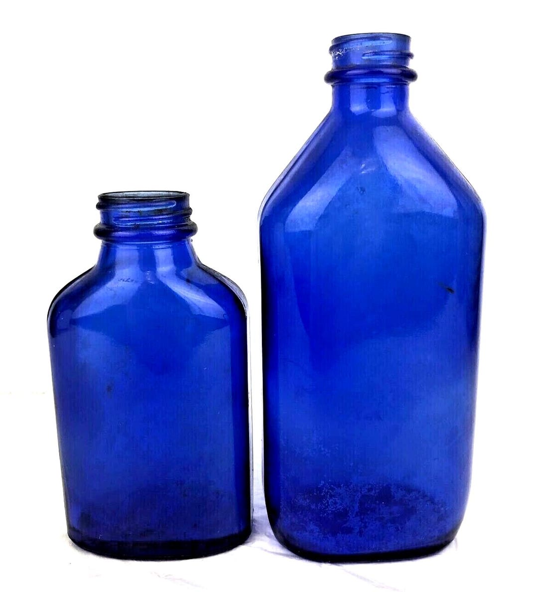 Vintage Phillips Cobalt Blue Bottles Milk of Magnesia Tablets Glass Lot ...