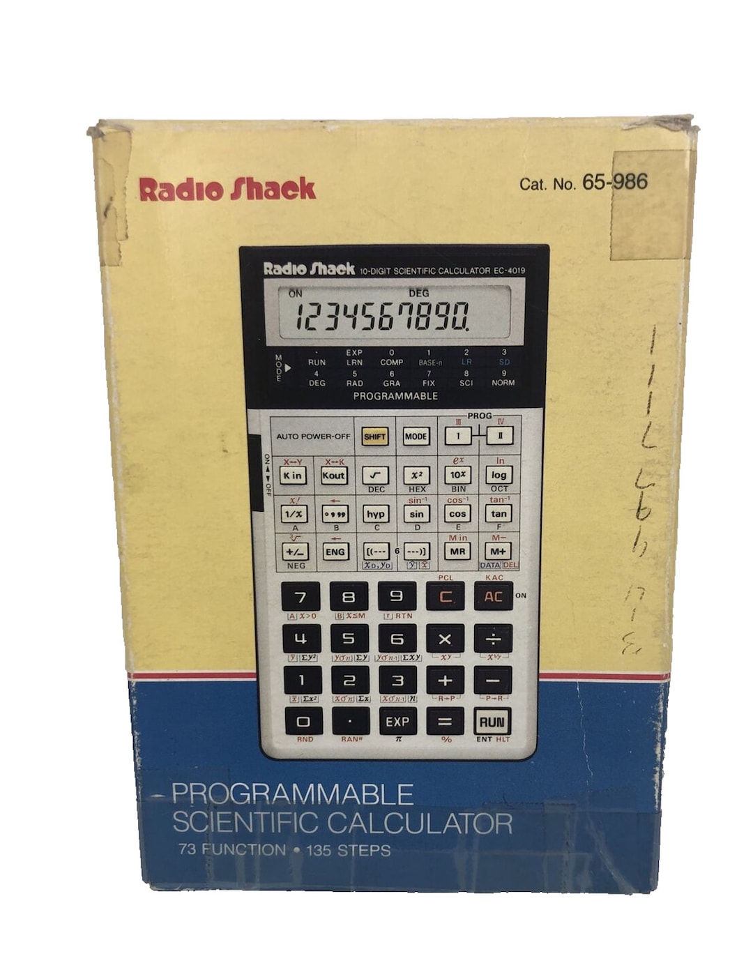 Vintage Radio Shack Scientific Calculator 1986 Programmable EC-4019 ...