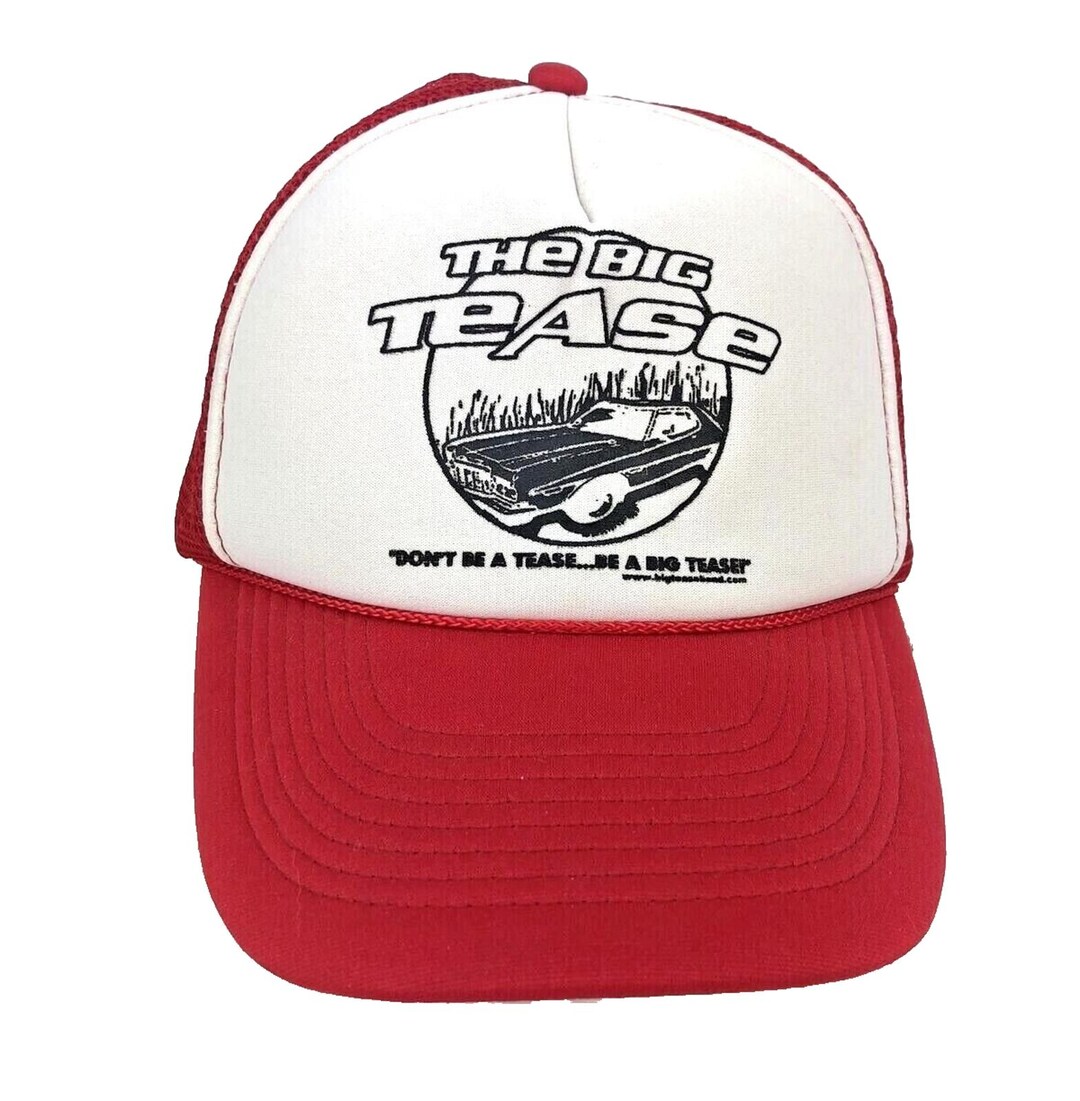 Vintage Otto Snapback Mesh Hat the Big Tease Truckers Cap Red White 39 ...