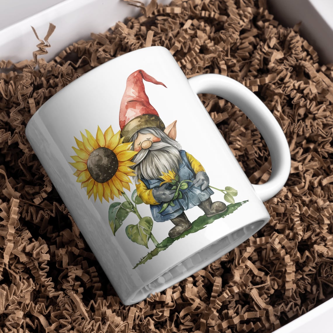 Watercolor Gnome Sunflower Clipart, High Quality Pngs, Gnome PNG ...