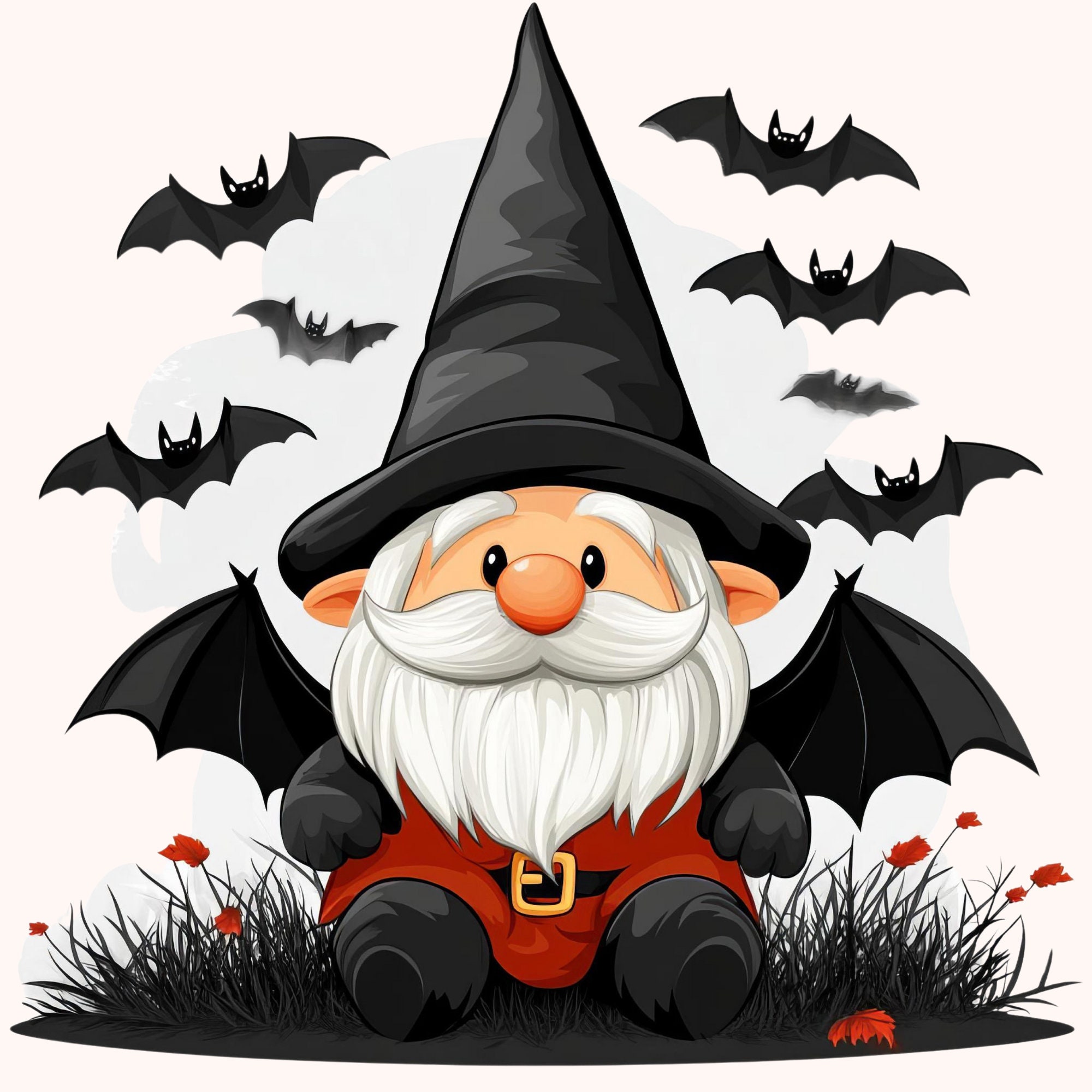 Watercolor Gnome Halloween Clipart, High Quality Pngs, Gnome PNG ...
