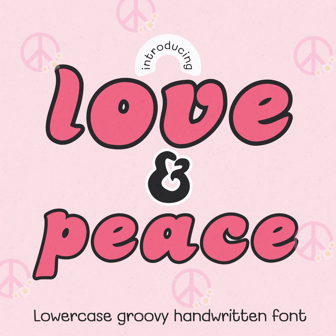 Groovy Font, Modern Font, Hippie Font, Cricut Projects, Vintage Font ...