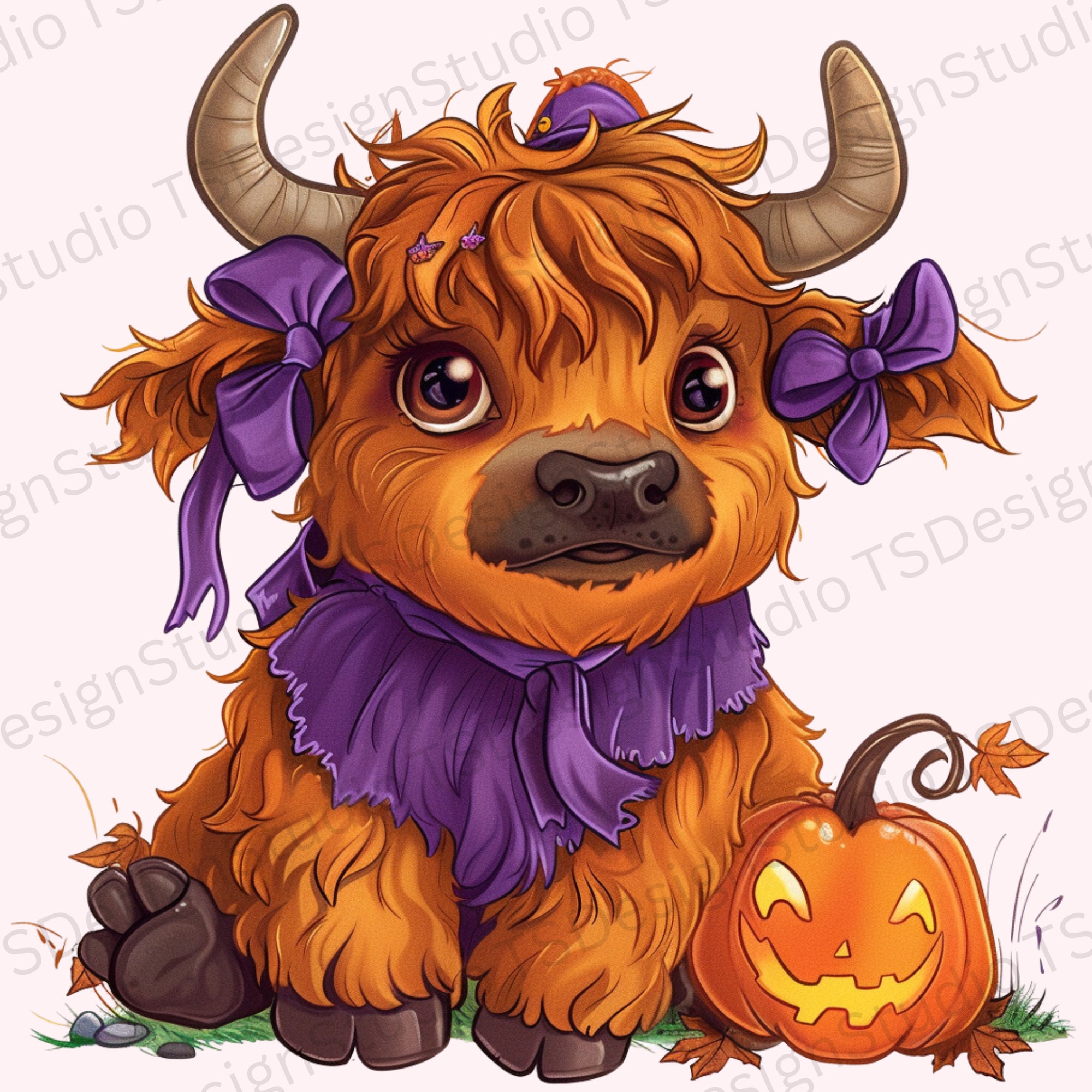 Highland Cow Halloween Clipart, High Quality Pngs, Highland Cow PNG ...