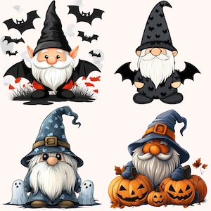 Watercolor Gnome Halloween Clipart, High Quality Pngs, Gnome PNG ...