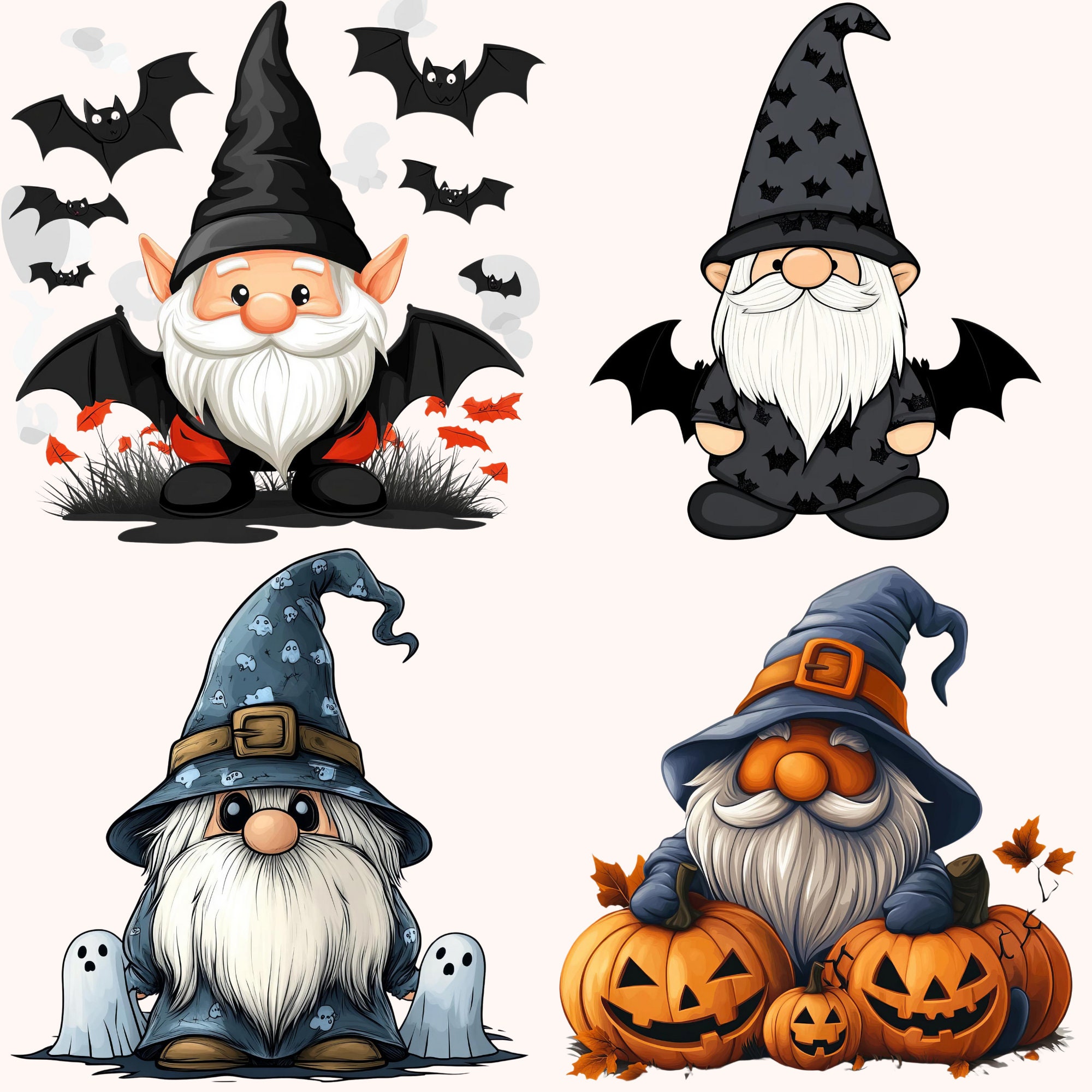 Watercolor Gnome Halloween Clipart, High Quality Pngs, Gnome PNG ...