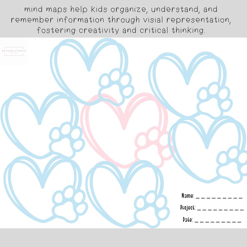 Mind Map Template for Kids, Printable Mind Map Planner, Study Guide ...