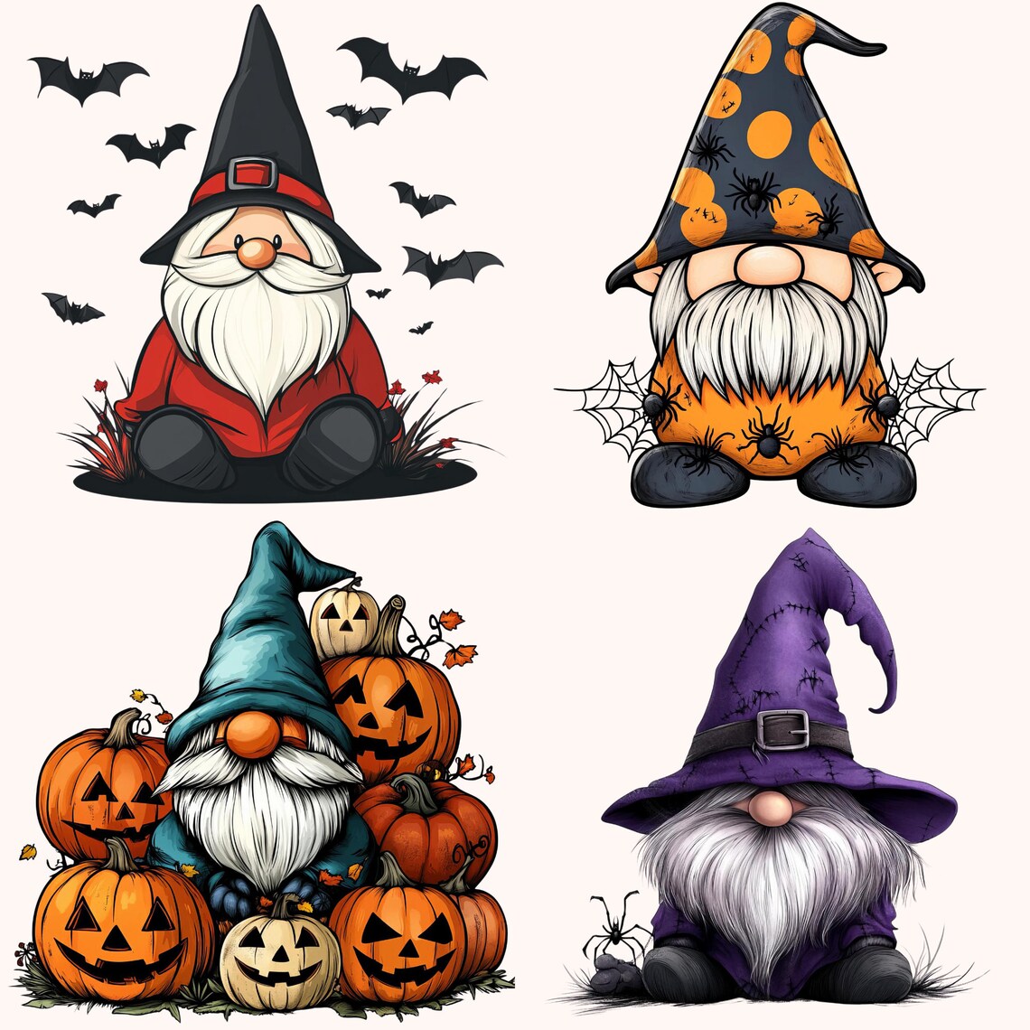 Watercolor Gnome Halloween Clipart, High Quality Pngs, Gnome PNG ...
