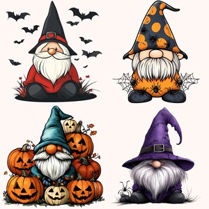Watercolor Gnome Halloween Clipart, High Quality Pngs, Gnome PNG ...