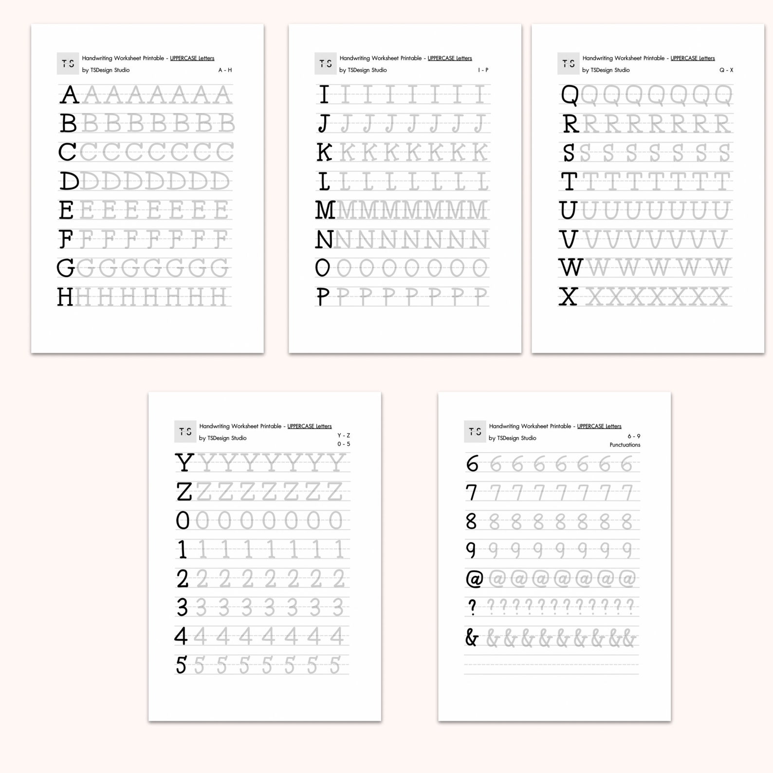 Handwritten Scribble Worksheets 15 Page, Hand Lettering Alphabet ABC ...