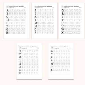 Handwritten Scribble Worksheets 15 Page, Hand Lettering Alphabet ABC ...