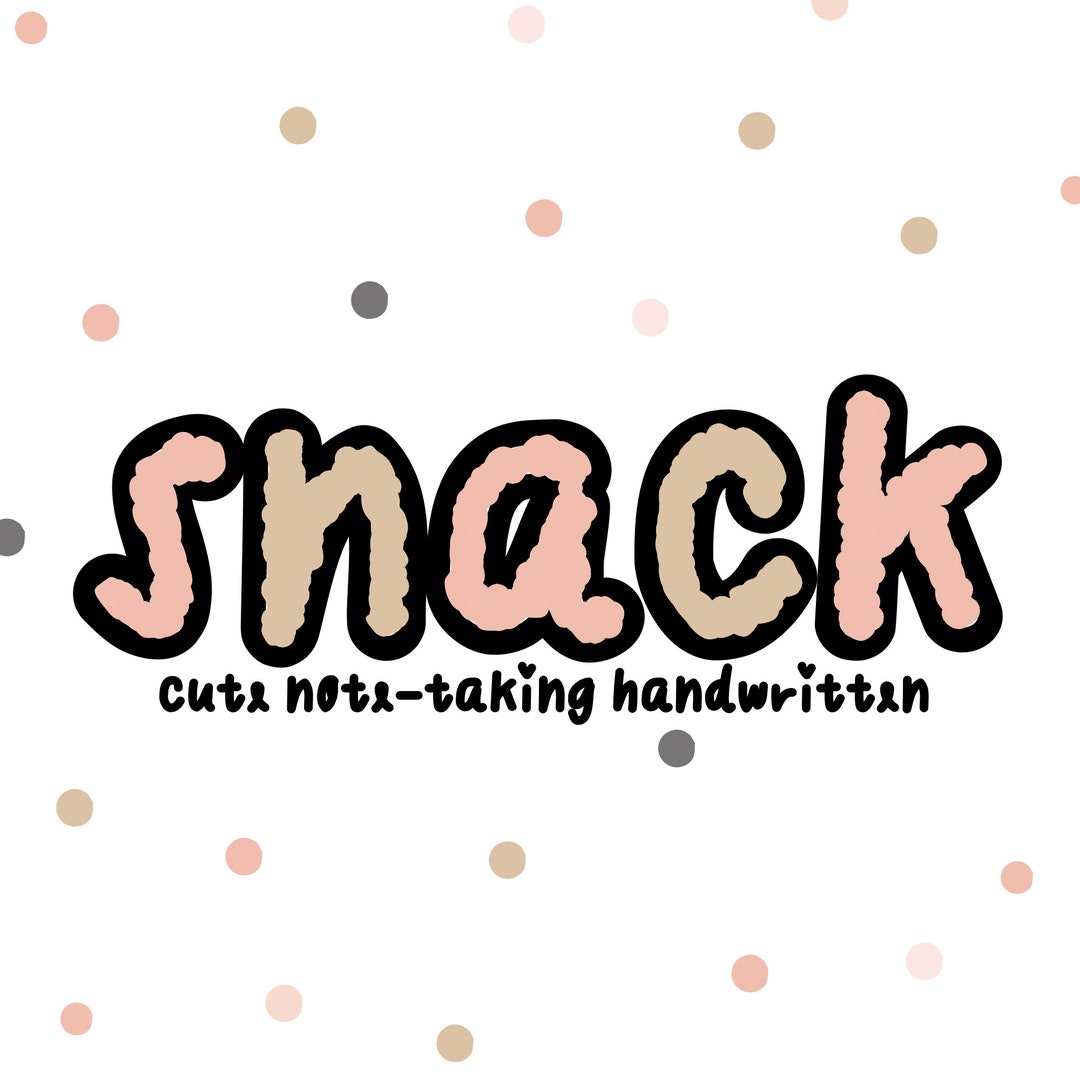 Snack Font Handwritten Diary Diary Handwriting Realistic - Etsy