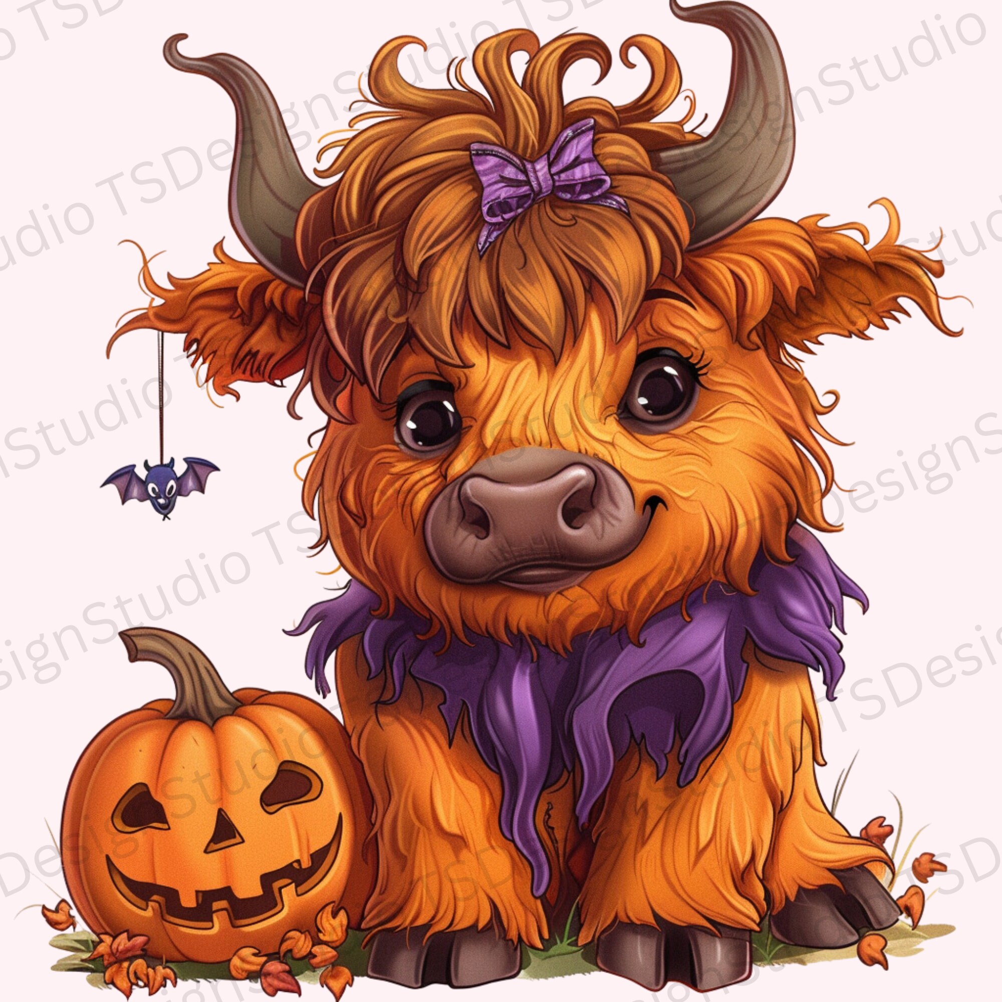 Highland Cow Halloween Clipart, High Quality Pngs, Highland Cow PNG ...