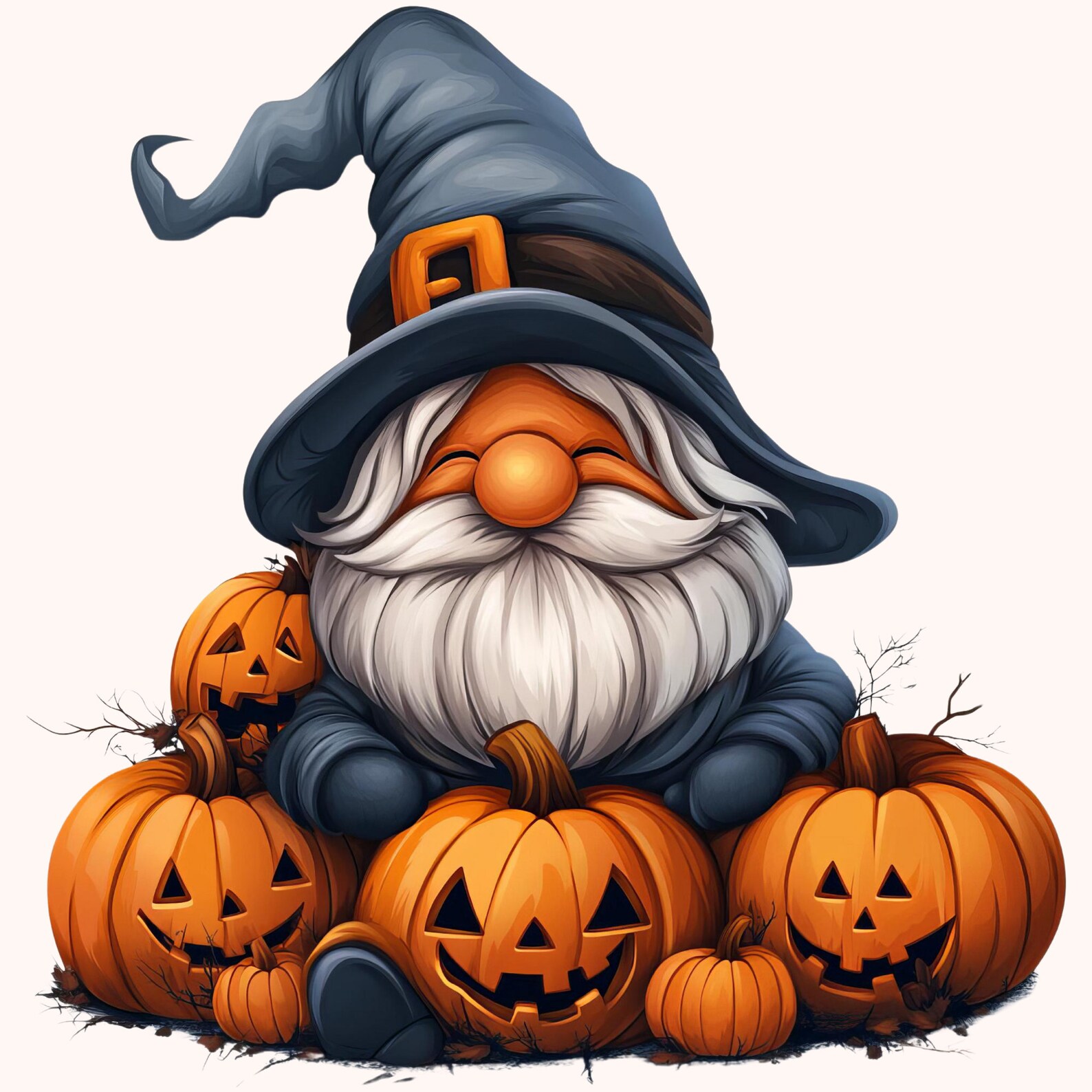 Watercolor Gnome Halloween Clipart, High Quality Pngs, Gnome PNG ...