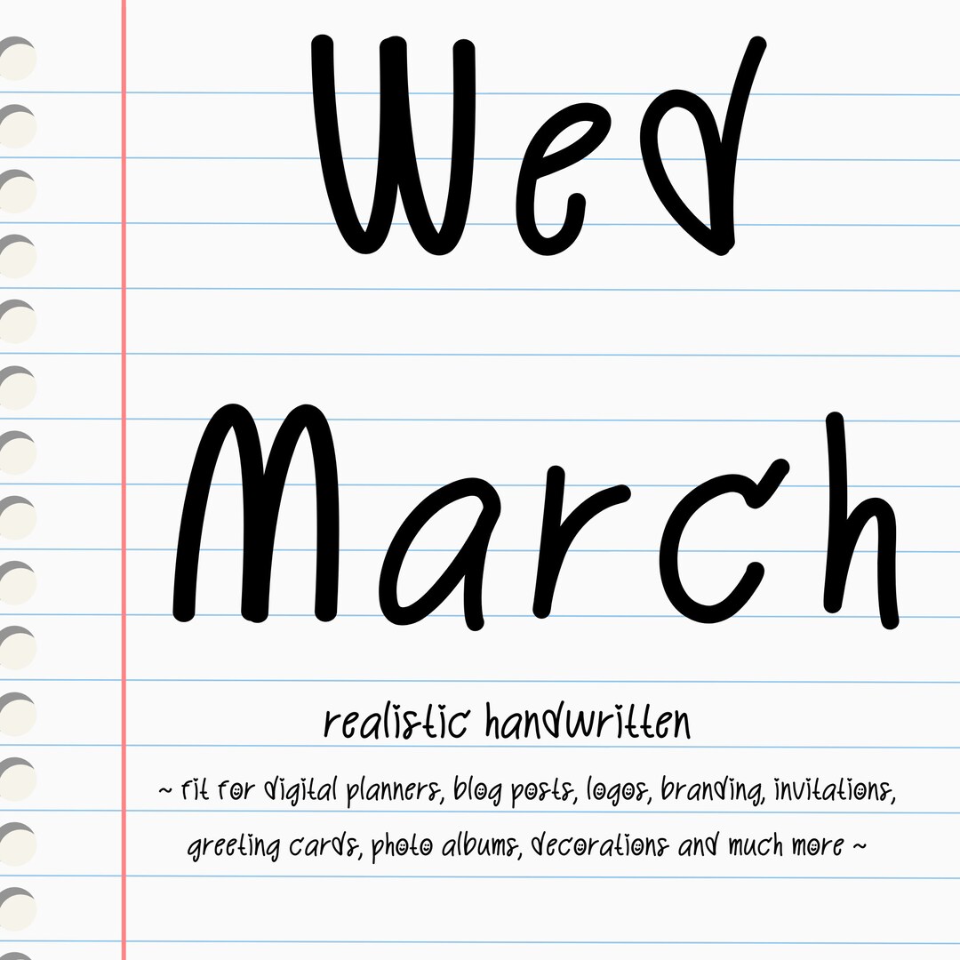 Note Taking Font, Neat Handwritten Font, Handwriting Font, Neat ...