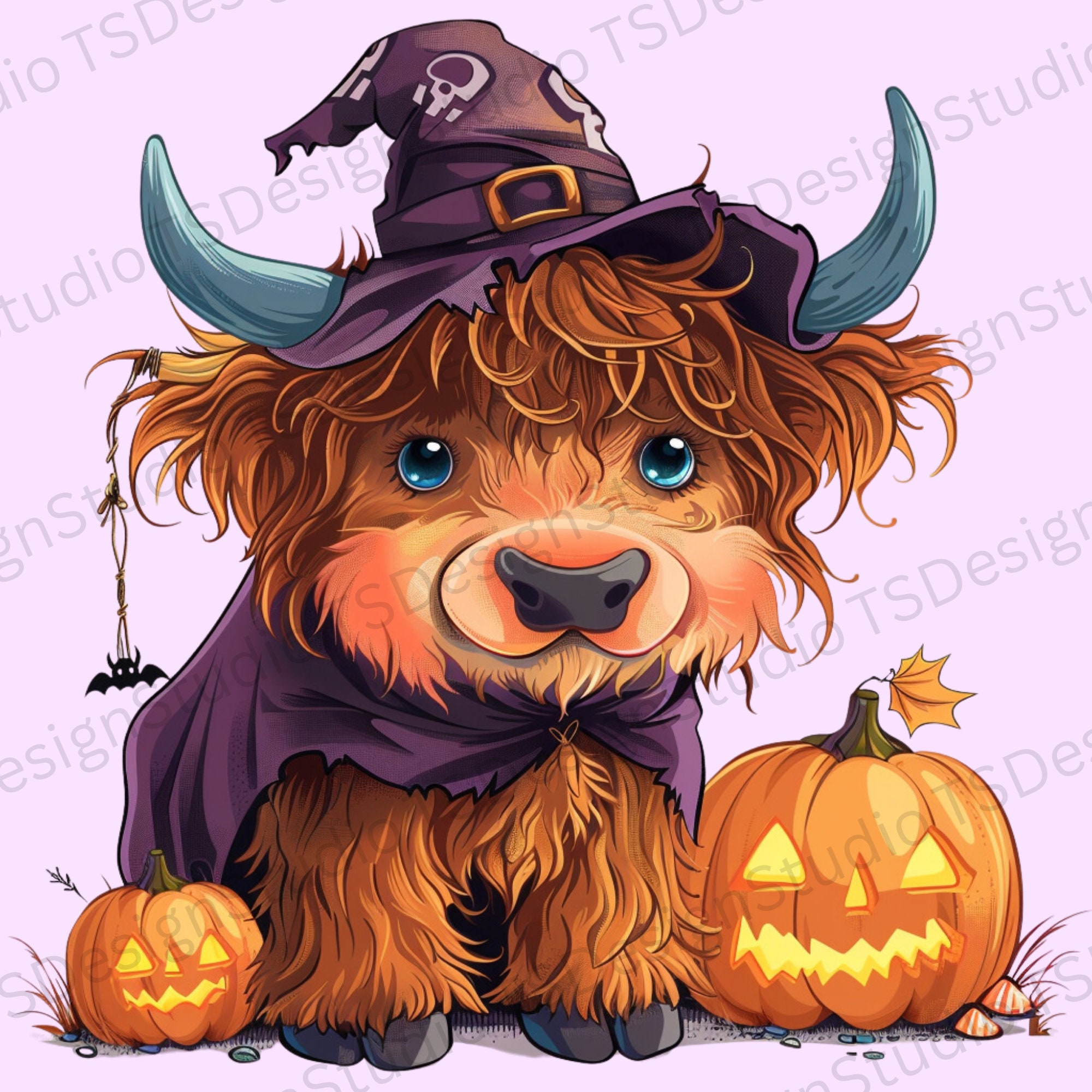 Highland Cow Halloween Clipart, High Quality Pngs, Highland Cow PNG ...