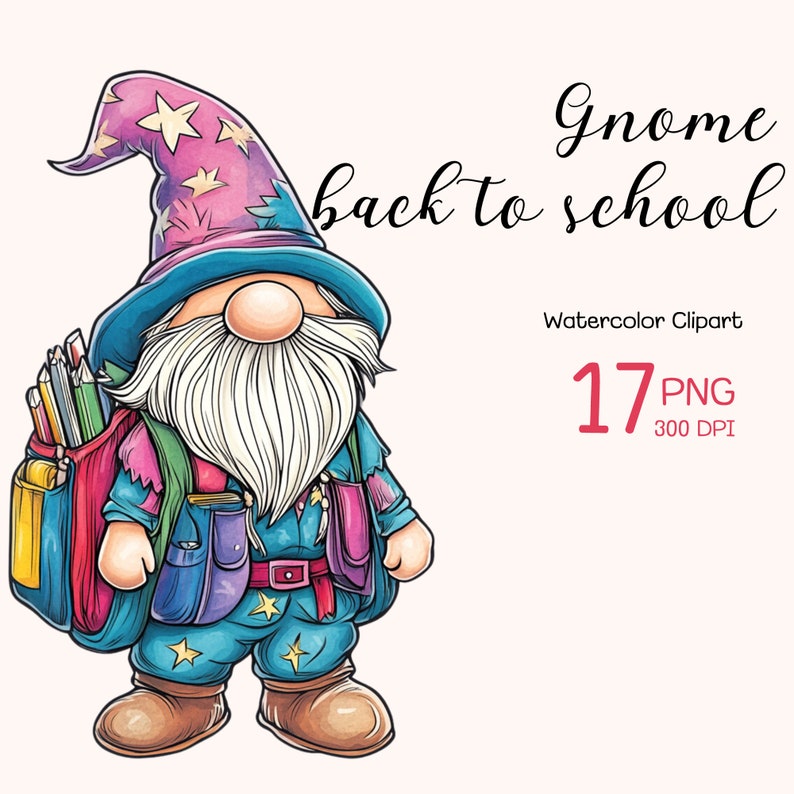 Gnome Back to School Clipart Collection, School Life PNG, Gnome PNG ...